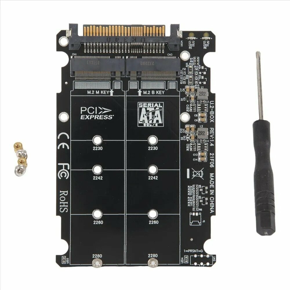 2 в 1 M.2 NVMe SATA U2PCB M.2 NVME SSD Ключ M Ключ B SSD для U.2