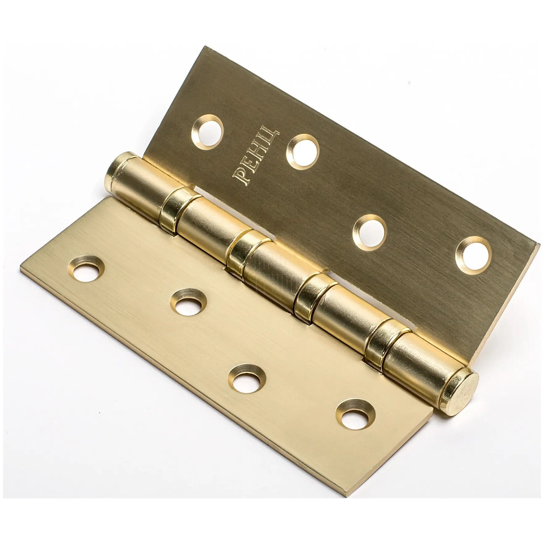 Петля стальная Renz (Ренц) 100x75x25 4 подшипника б/колп. IN100-4BB FH золото матовое сатинированное