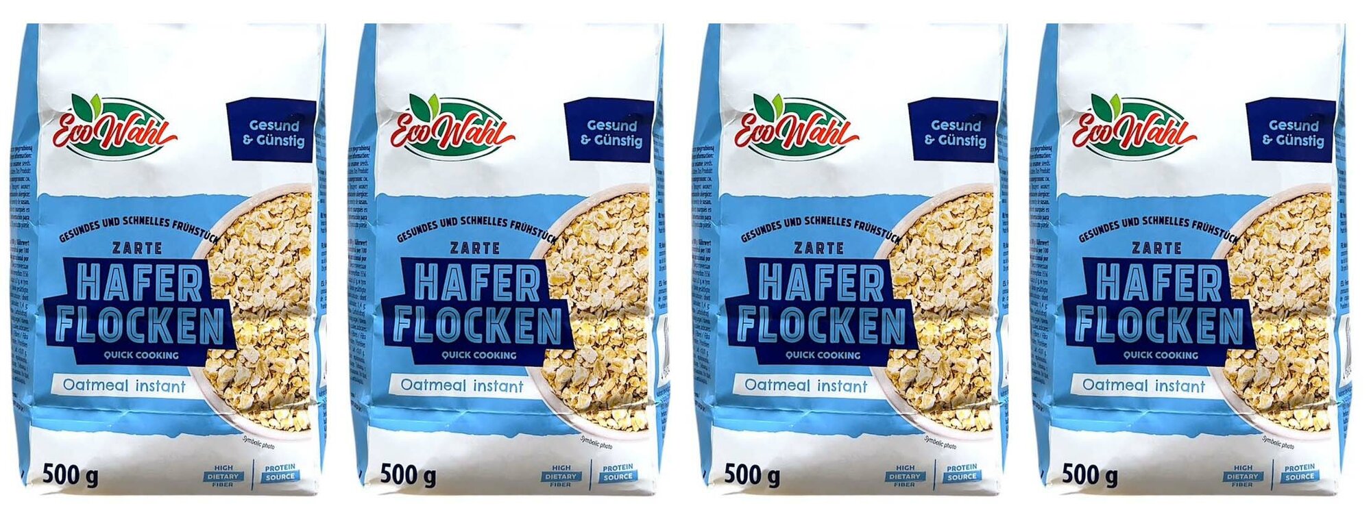 Хлопья овсяные нежные Eco Wahl Hafer Flocken (Германия) 500 гр. х 4 шт.