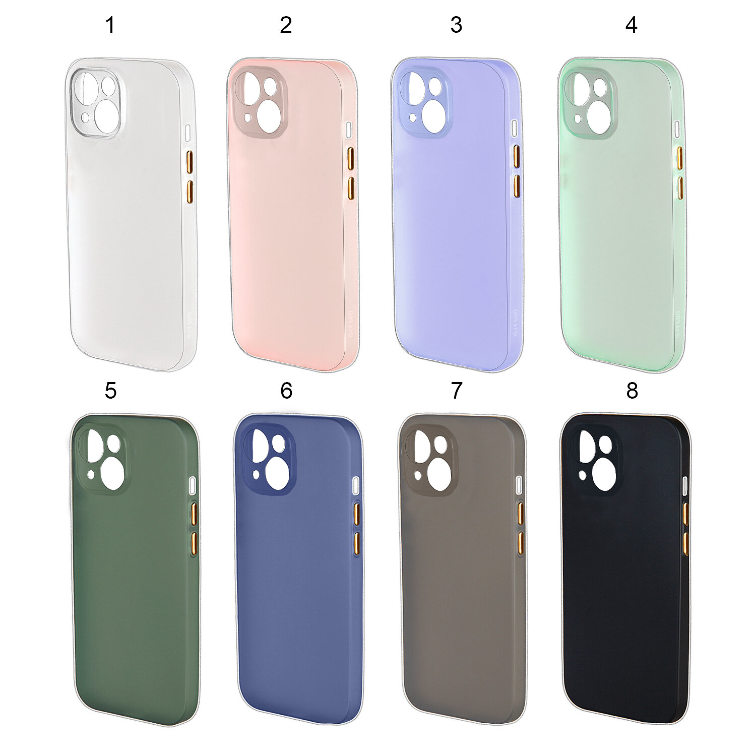 Силикон iPh 14 (6.1) Pudding Slim (с закрытой камерой)