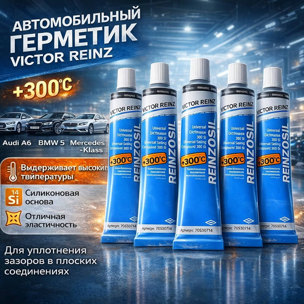 Герметик автомобильный, Victor Reinz Reinzosil 5 шт. , +300 C, 70 ml