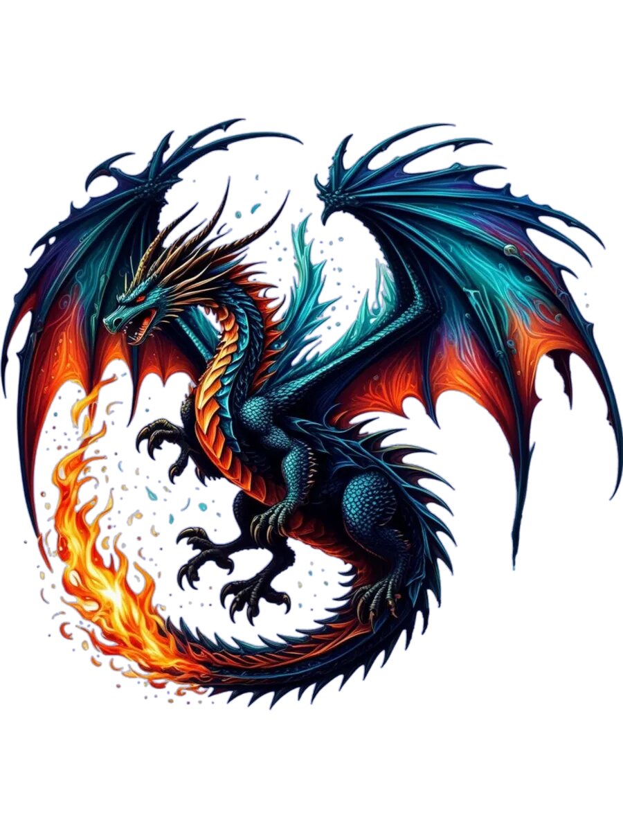 Термонаклейка "Дракон" 14см*13см