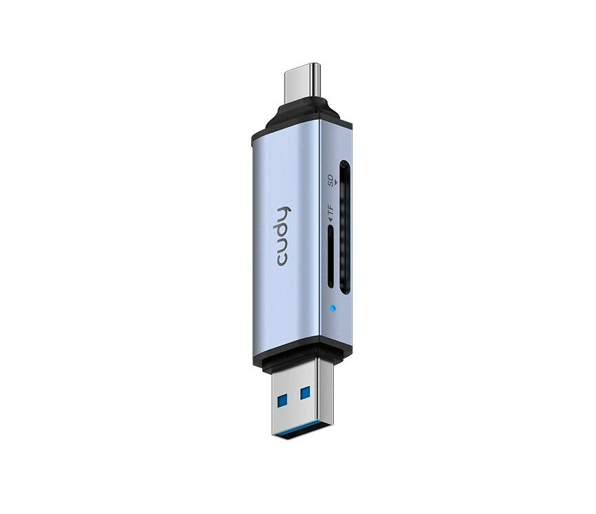 Кардридер Cudy UH200, USB 3.2 Gen 1, USB Type-C, серый