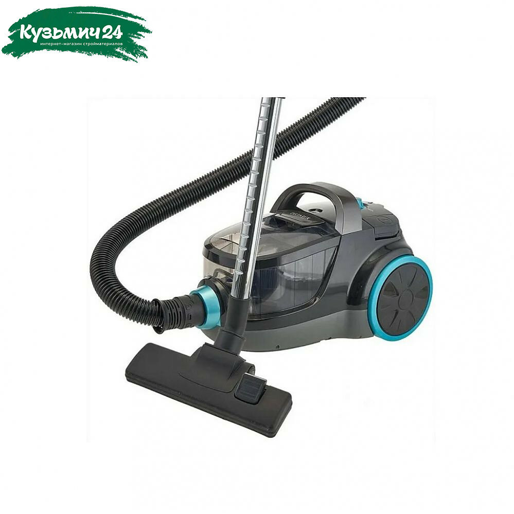 Пылесос Delta Lux DL-0836, сухая уборка, телескопическая трубка, черно-бирюзовый, 2600 Вт, 1 шт.