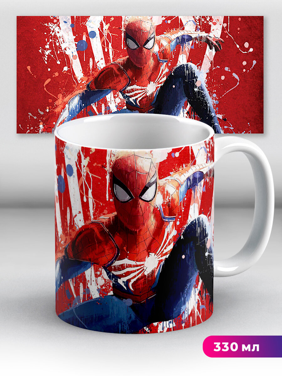 Кружка Marvel крупно красный