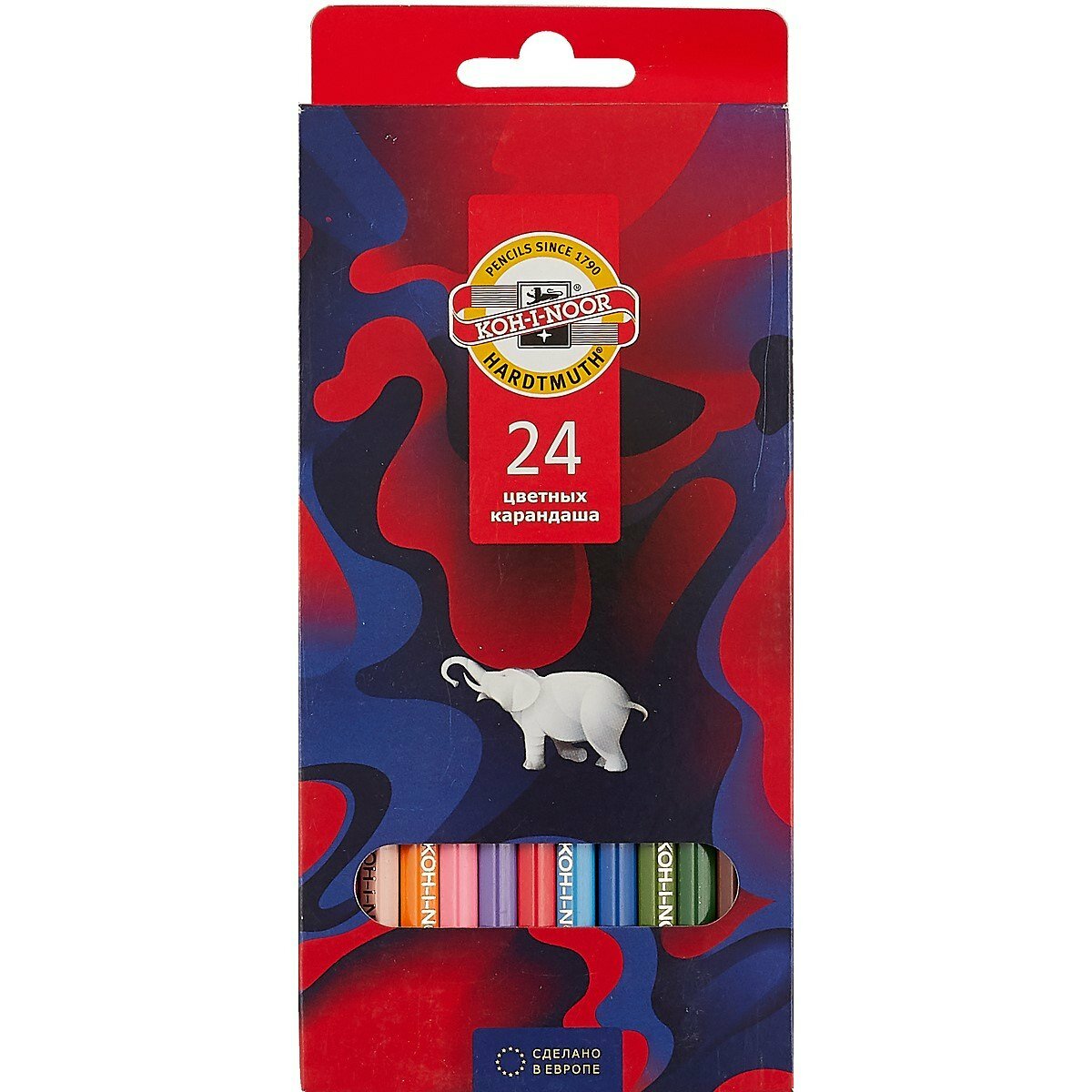 Карандаши цветные Koh-I-Noor, "Элефант", 24 цвета
