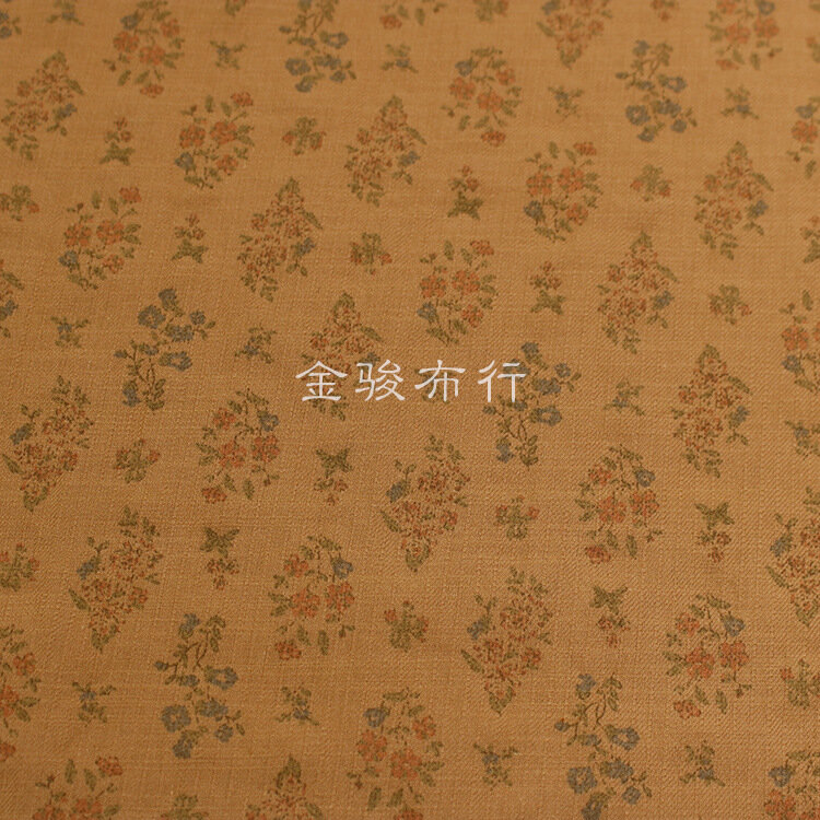 Осень Зима Новый Корейский Стиль Цветочная Ткань Чистый Хлопок Печатная Одежда Ткань Стиль Мори Девочка Платье на Бретелях Бамбуковая Жаккардовая Ткань