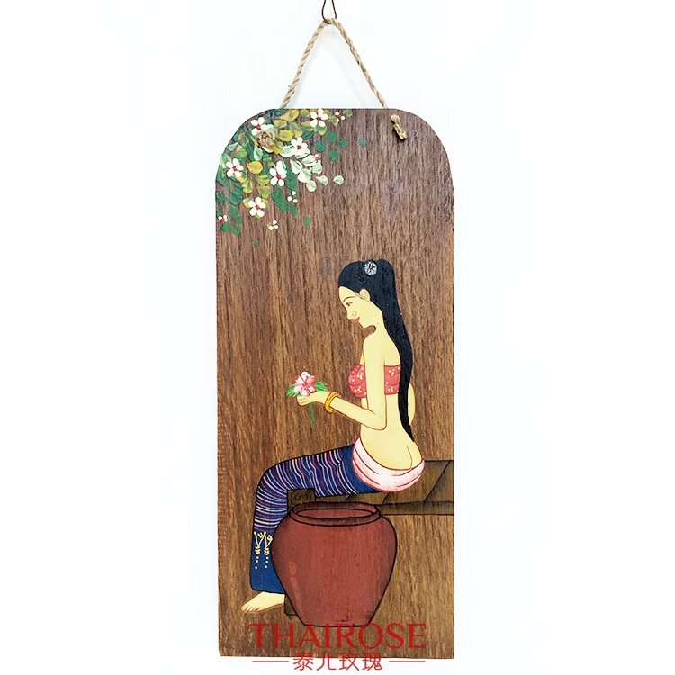 Тайские изделия ручной работы, декоративные картины, украшения для стен Юго-Восточной Азии, ручная роспись, резьба по