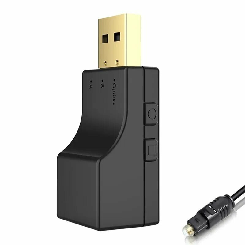 Передатчик Bluetooth + SPDIF 2 в 1 звука 5.0 Оптический беспроводной адаптер с низким энергопотреблением для коммутатора