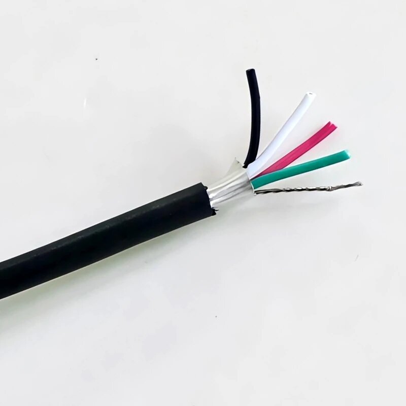 DONLIS провод звукоснимателя LP/Humbucker черный 2 метра 28AWG Aluminum foil shield