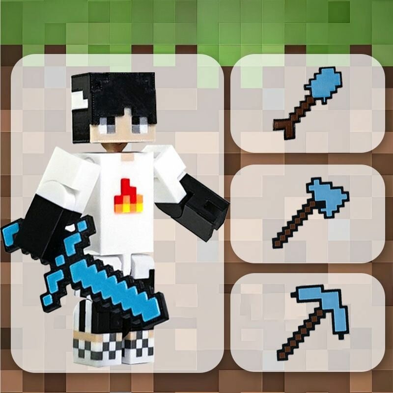 3D Фигурка подвижная Майнкрафт Дрим Minecraft Dream, игровая атрибутика, игрушка подарок для геймера