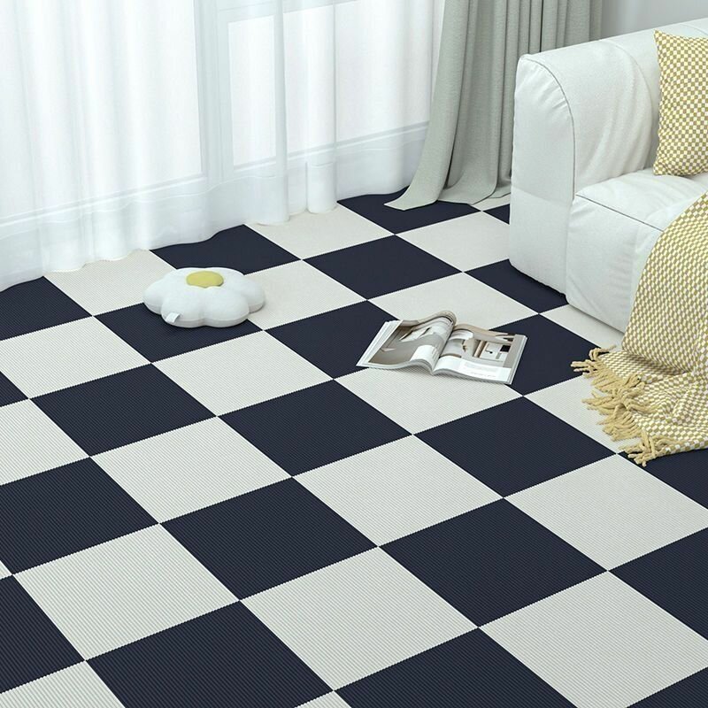 Теплая белая + темно-синяя ковровая плитка 60 см х 60 см* 10 штук/3,6 квадратных метра