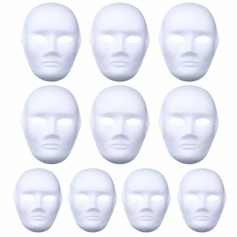 Белая маска для раскрашивания, мужское лицо - 10