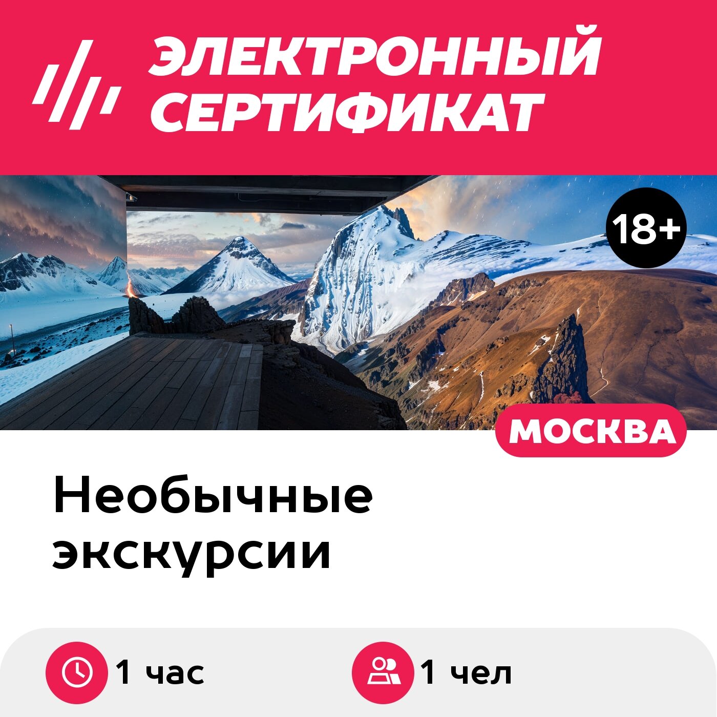 Подарочный сертификат Мультимедийная выставка Большая Страна, 1 взрослый, выходные (1 час)