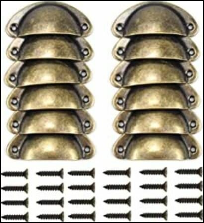 12 шт. Выдвижные ручки для чашек в виде ракушек, Винтажные, для выдвижного ящика шкафа