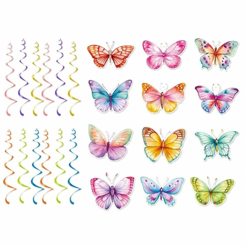 Декоративные украшения в виде спирали бабочки