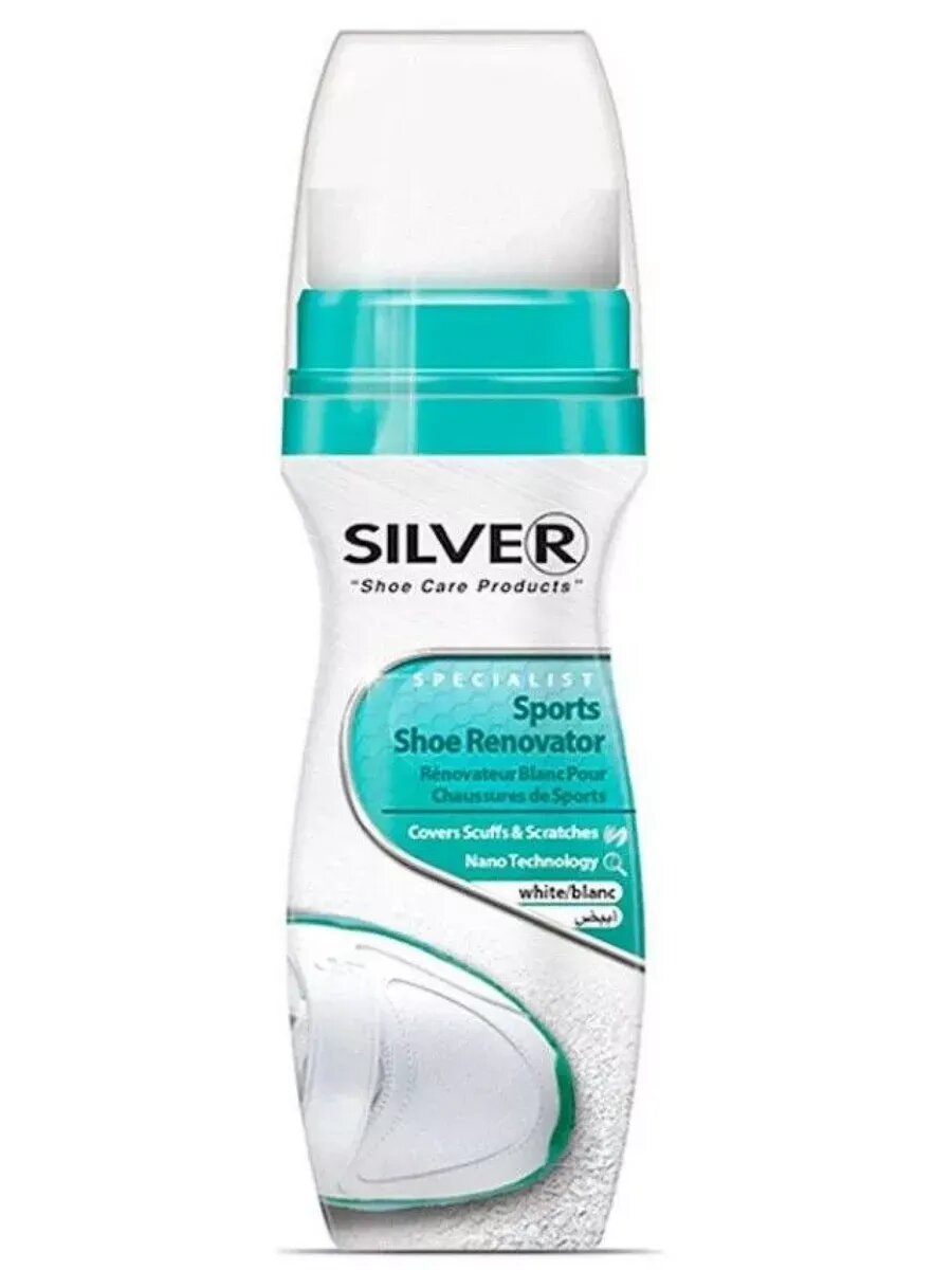 SILVER SPORT жидкая крем краска для обуви белый 75 мл-4шт.