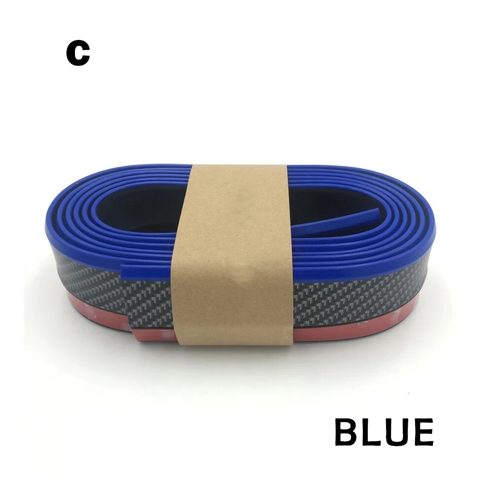 Наклейки в виде губ на бампер, резиновая накладка для переднего бампера, 2,5 м Blue
