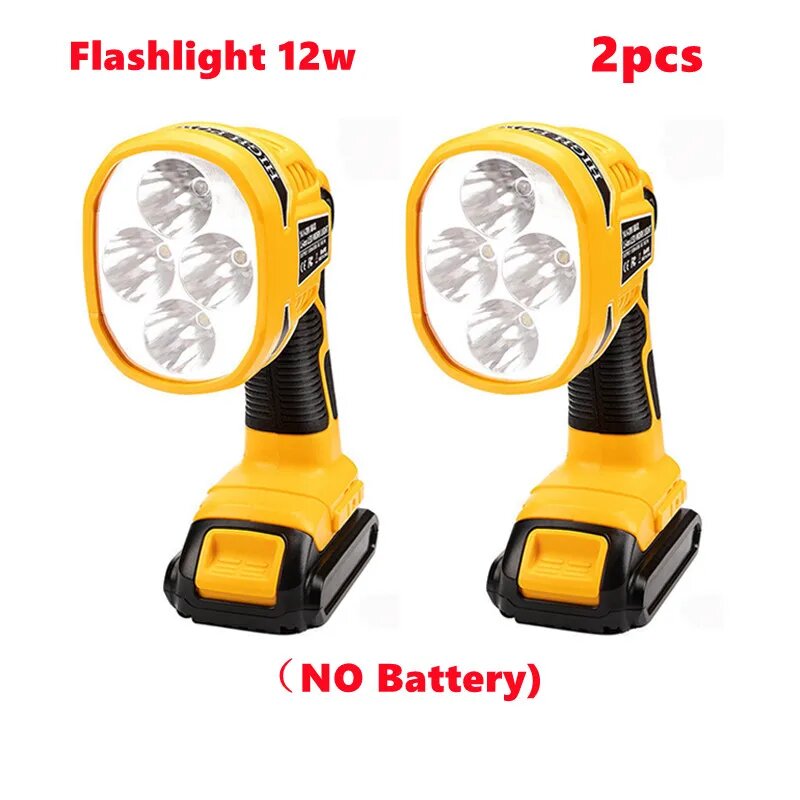 Фонарик ZUIDID для Dewalt 18В 3/12Вт 2pcs Pistol 12W