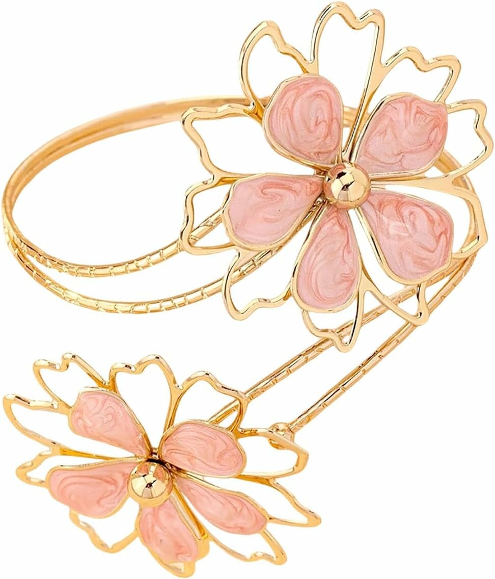 Винтажный египетский ажурный браслет/манжета/цепочка на тело в виде цветка для женщин.