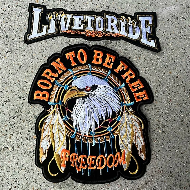 Большая байкерская нашивка с вышивкой Prajna DB0037CTDB0036CT