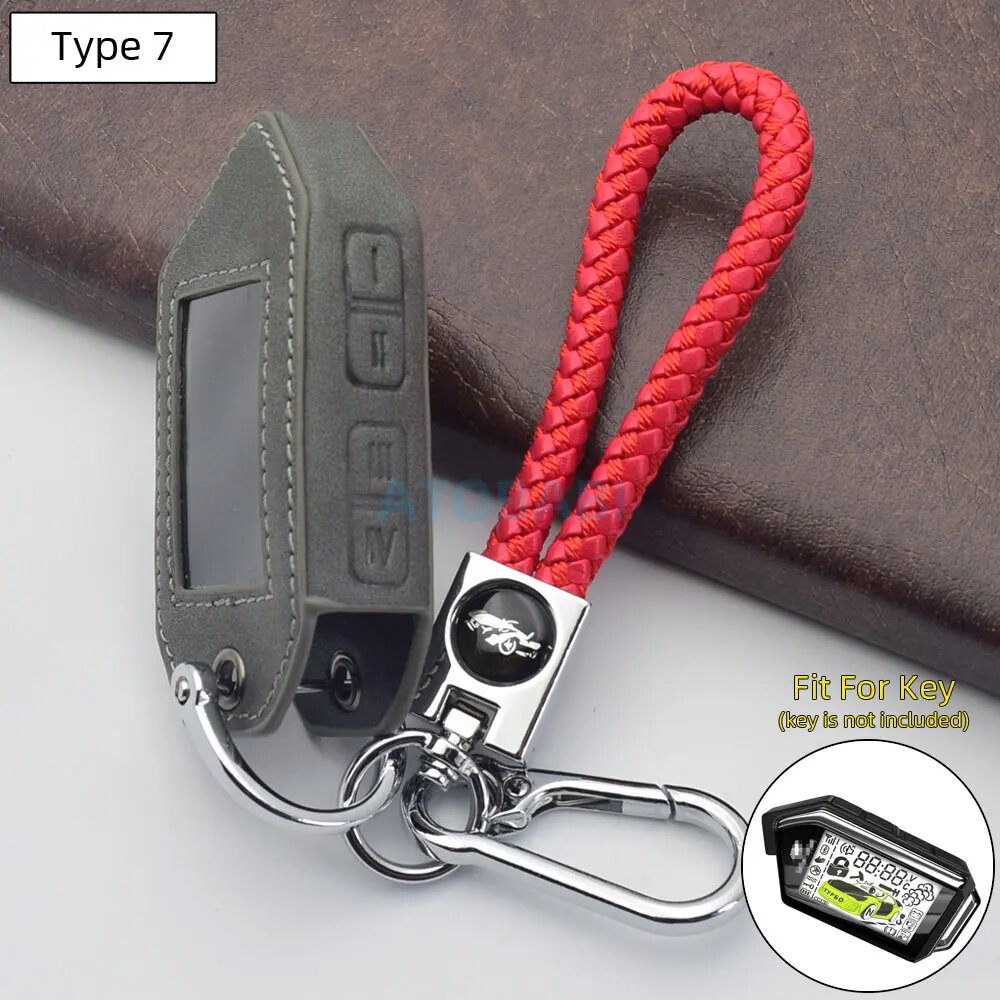 Серый кожаный чехол для автомобильных ключей Scher-Khan Mobicar 1 2 3 A B M10 M20, Type 7