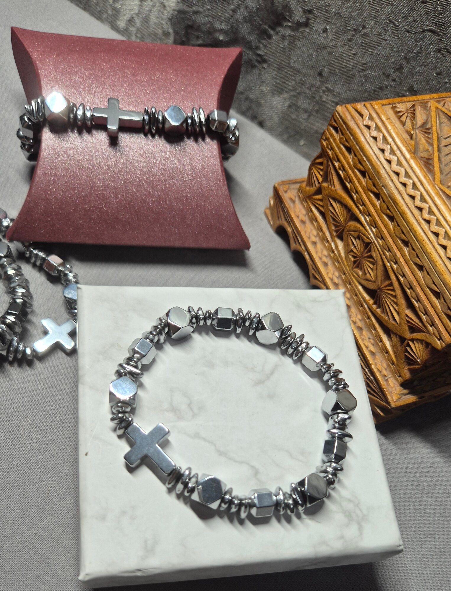 Славянский оберег, плетеный браслет, гематит