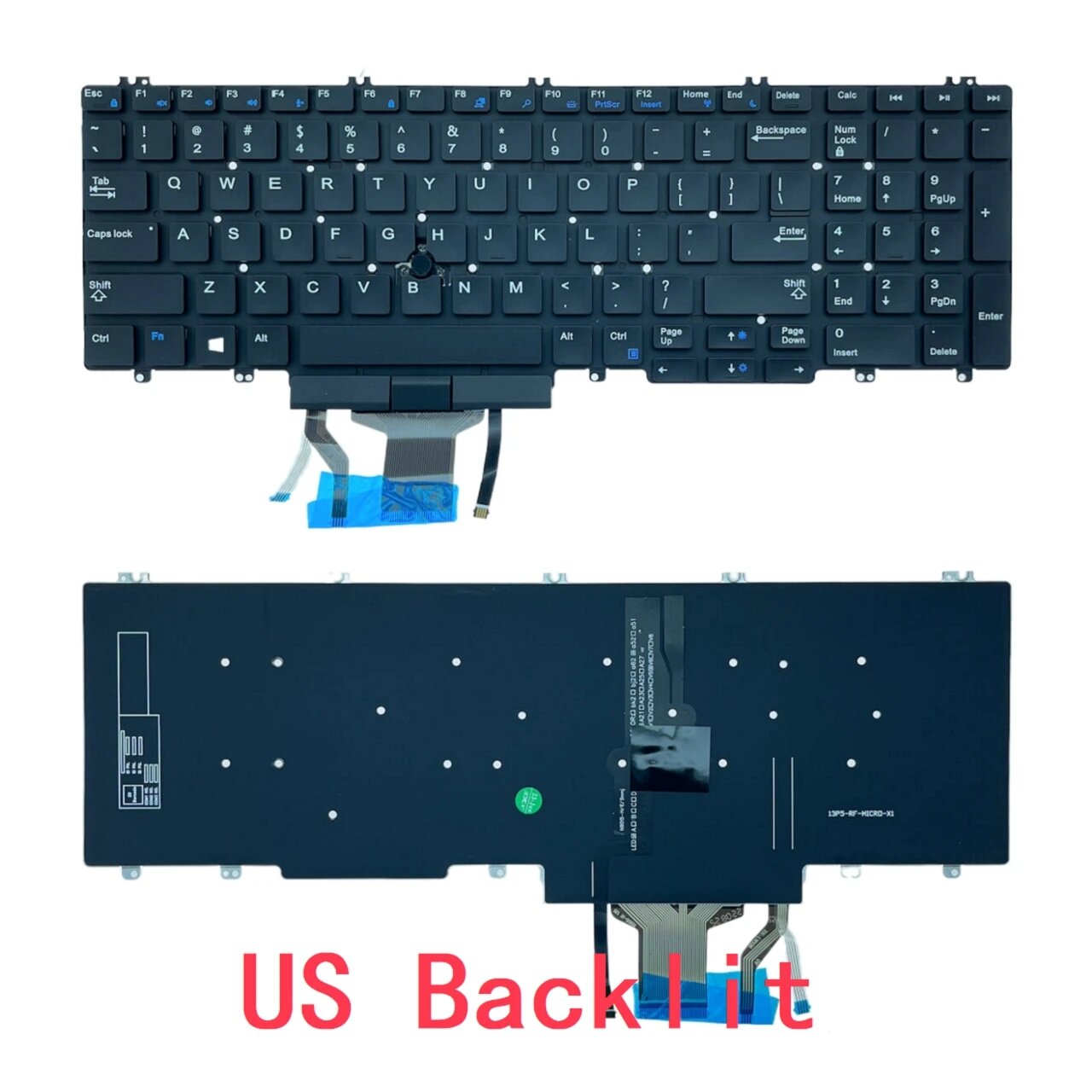 Клавиатура с подсветкой для ноутбука Dell Precision 7530 7540 M7530 E7530 7730 7740 02JWKF