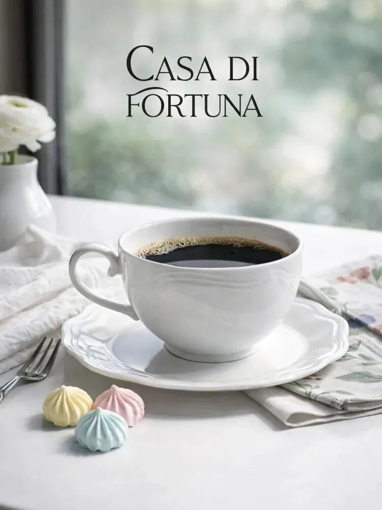 Чайная пара с блюдцем CASA DI FORTUNA "Grazia" 1 шт, 350 мл. Ударопрочный, профессиональный фарфор. (Турция)