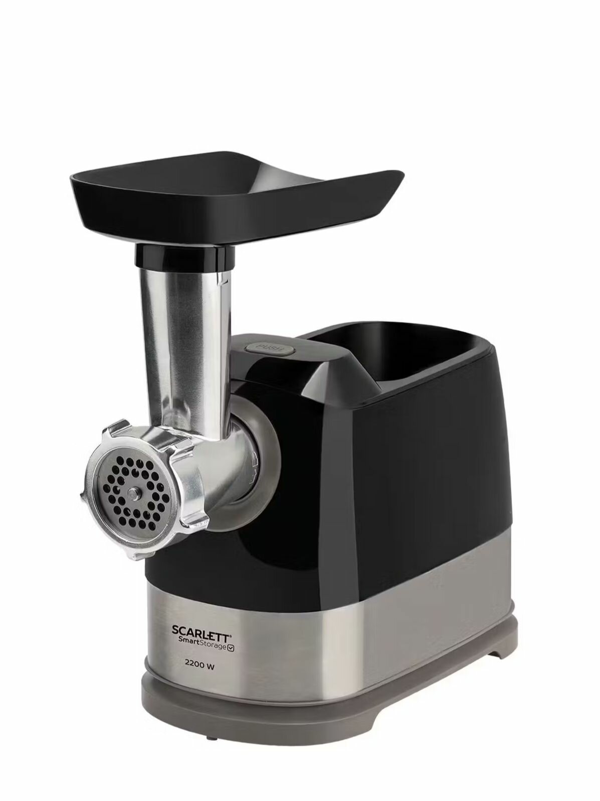 Мясорубка электрическая Scarlett SC-MG45S66, Мощность 2200 Вт, Реверс, Защита от перегрева, Черный/Серебристый