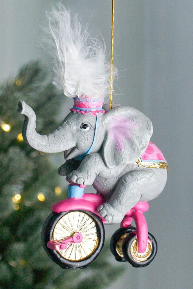 Ёлочная игрушка слоник эмиль, полистоун, 11 см, Goodwill MC38351-2