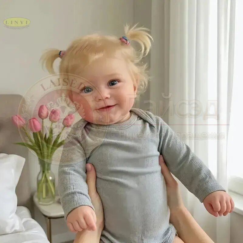NPK 20-дюймовые куклы Reborn Baby, Улыбающийся Ребенок, Реалистичный Новорожденный ребенок