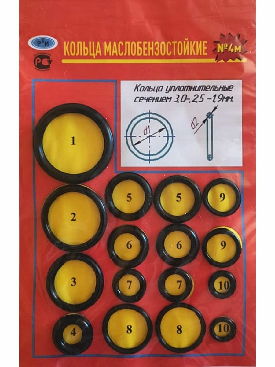 Набор колец маслобензостойких