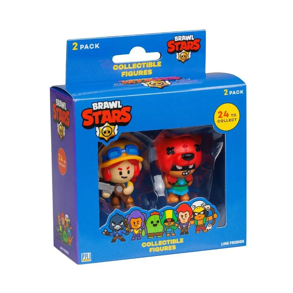 Коллекционные фигурки Brawl Stars, Нита и Джесси, (5см), (BRW2015C)