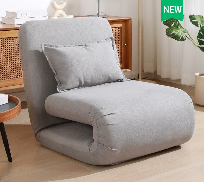 Мягкое складное кресло, регулируемое и портативное, идеально подходит для чтения, работы и отдыха дома.