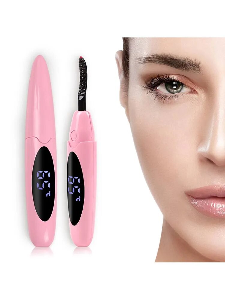 Керлер Для Ресниц Электрический - портативный прибор для завивки ресниц, розовый