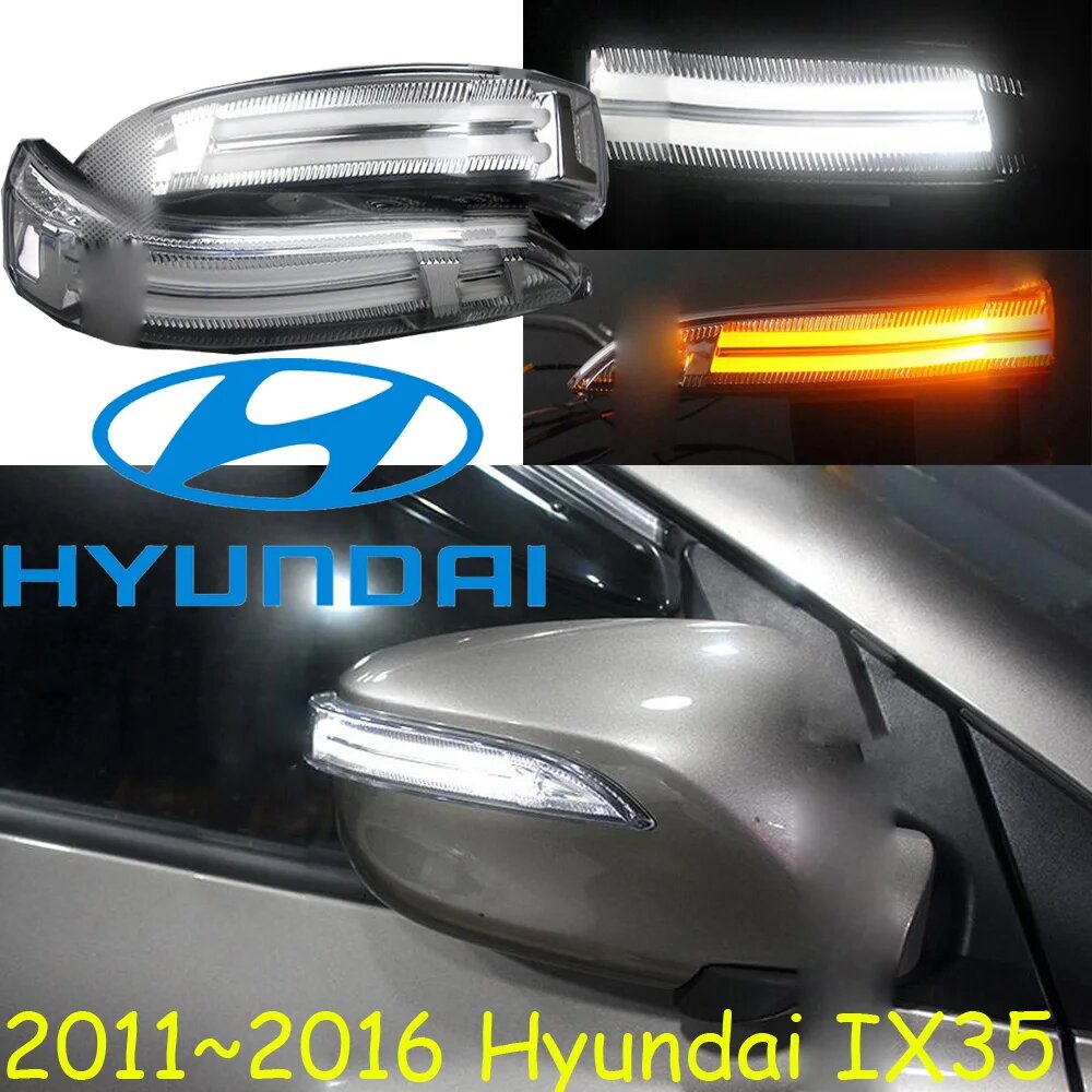 Автомобильный бампер фары для Hyundai IX35 Зеркальный свет 2010 ~ 2016y DRL автомобильные аксессуары Светодиодная фара для Hyundai Tucson противотуманная фара