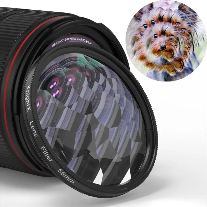 KnightX Фильтр для объектива 58mm Kaleidoscope