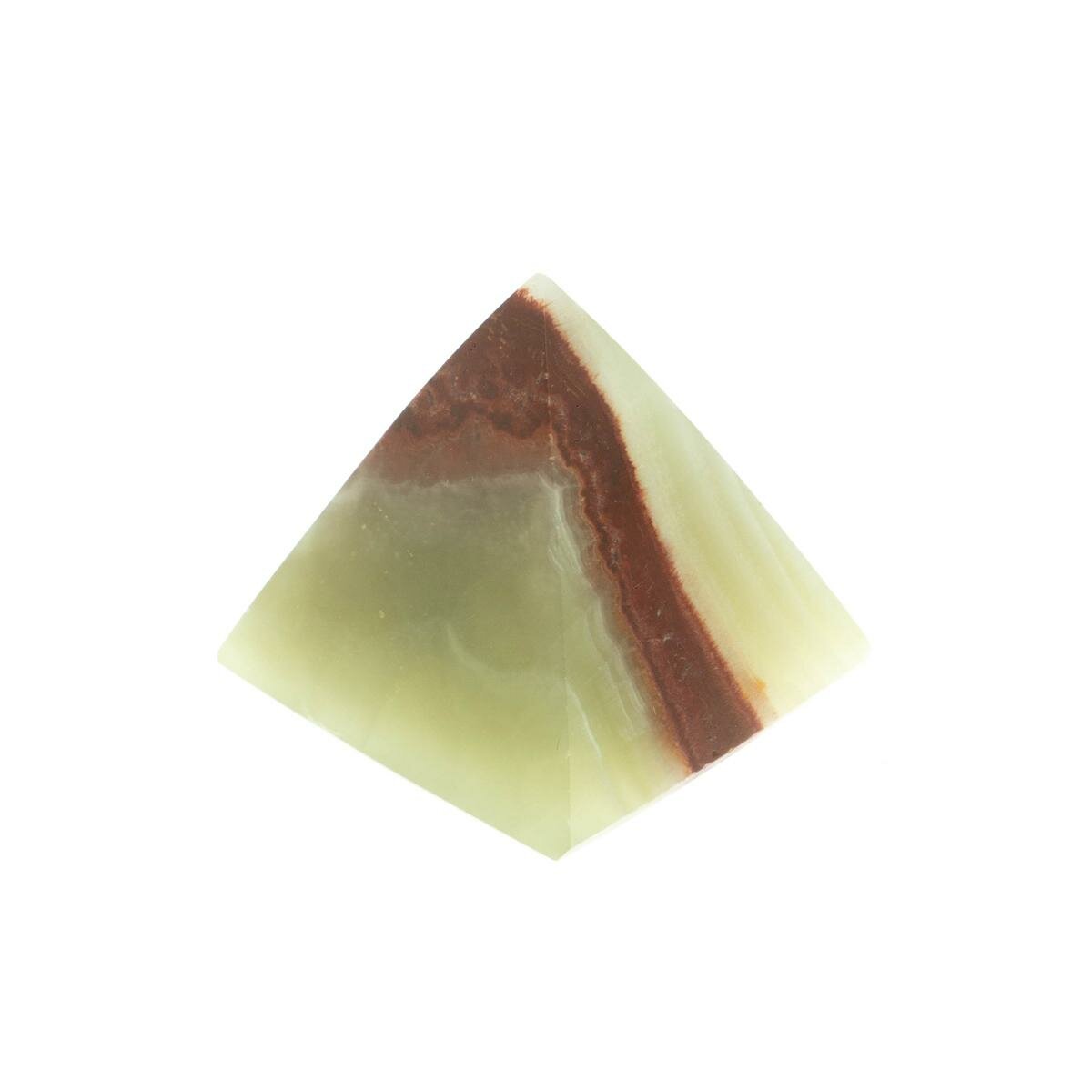 Пирамида из зелено-коричневого оникса 3х3х3 см (1,25) 130168