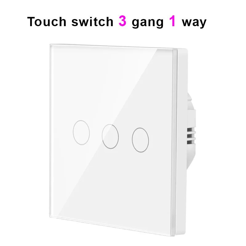 Сенсорный выключатель NYWP белый Touch 3 gang 1 way