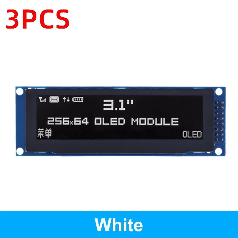 3.1" OLED модуль 256x64, 3шт, белый