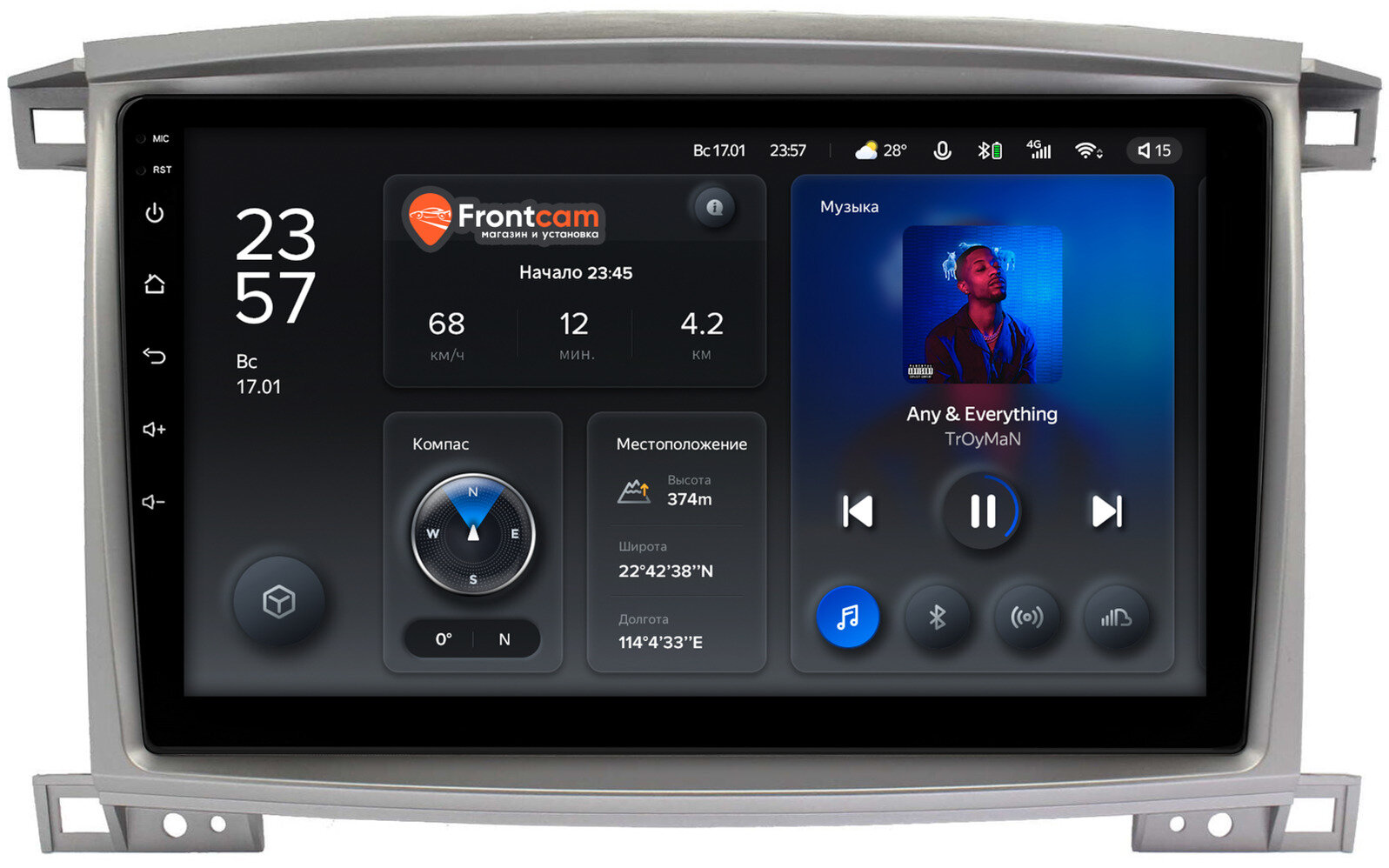 Штатная магнитола Lexus LX 470 2002-2007 (авто с климатом и без монитора) Teyes X1 WIFI 2/32 10" RM-1098 Android 8.1 (DSP, IPS, AHD)