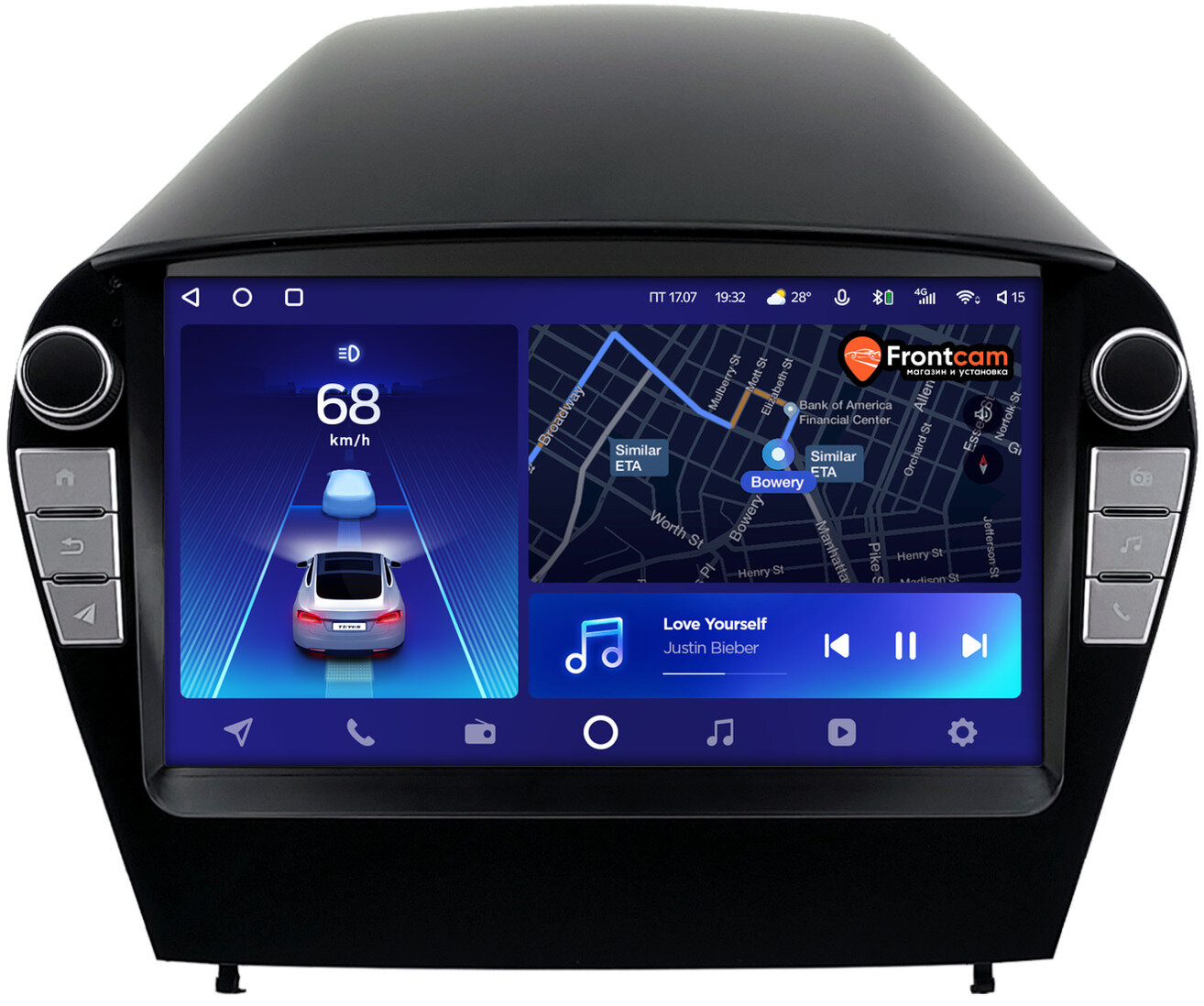 Штатная магнитола Teyes CC2 PLUS 4/32 9" RM-9-0086 Hyundai ix35, Tucson 2 2009-2015 Android 10 (4G-SIM, DSP, QLed)