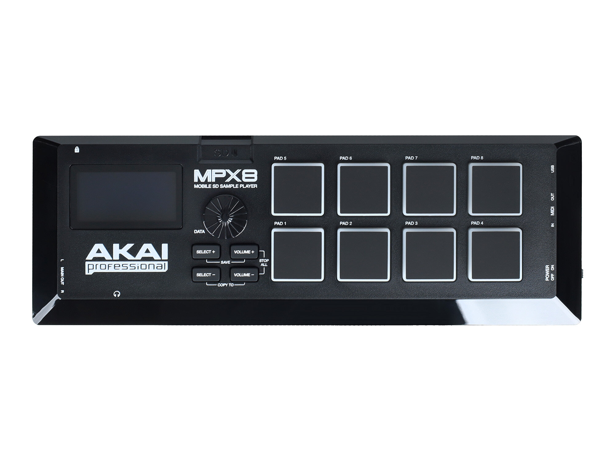 Портативный сэмплер-грувбокс для диджеев AKAI MPX 8 (восемь пэдов) — фото 1