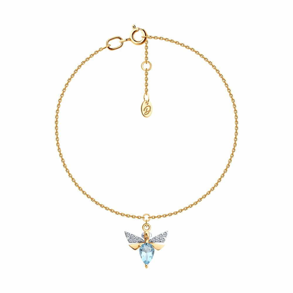 Браслет, красное золото, 585 проба