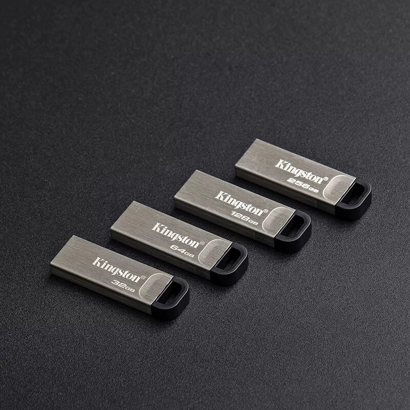USB-флеш-накопитель Kingston DTKN 64/128/256/512 ГБ, металлический корпус, USB 3.2, для офиса, учебы, автомобиля