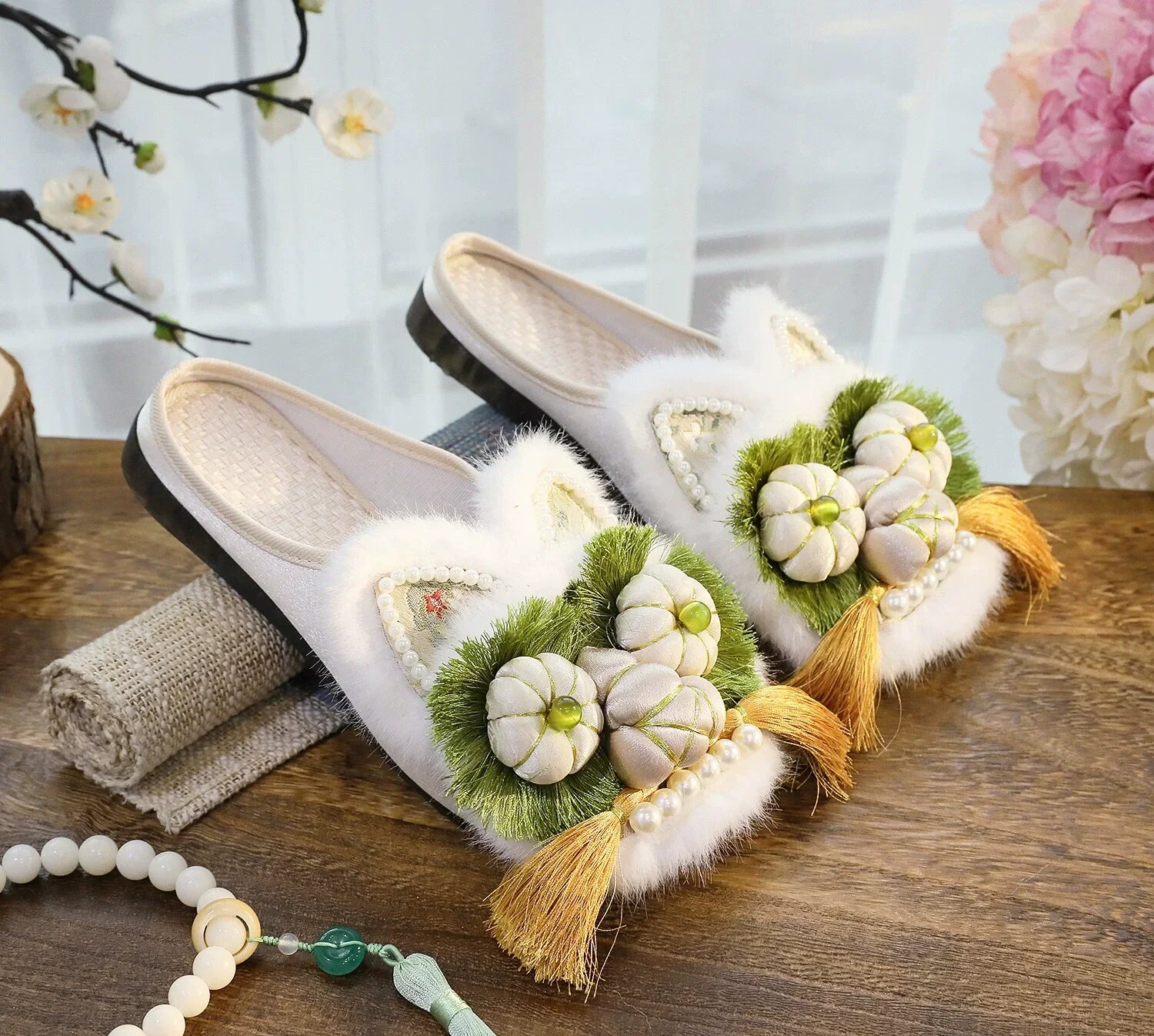 Модная тканевая обувь в этническом стиле, женские туфли Zapatos, 36, 6-317-62sliper white