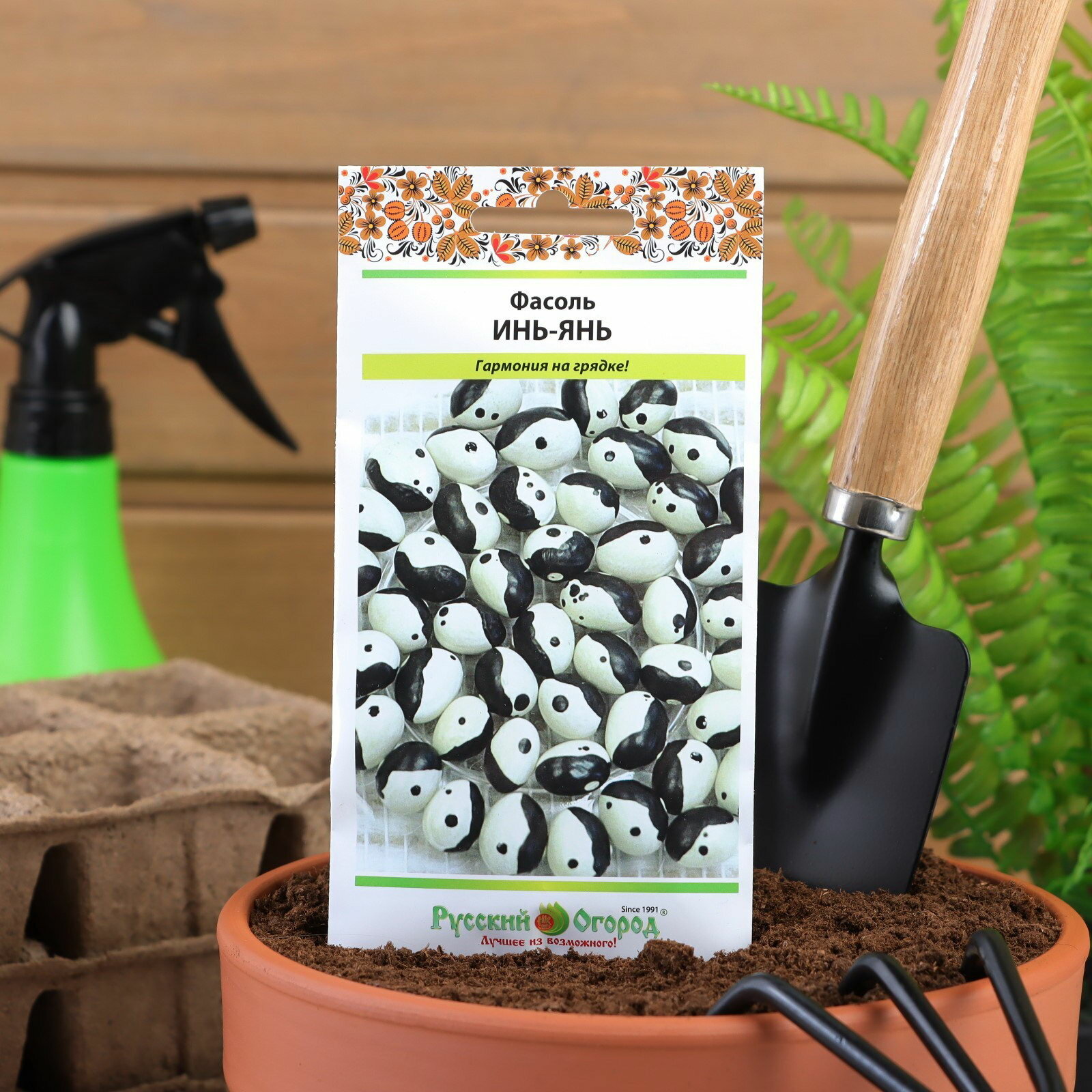 Семена Фасоль кустовая "Инь-Ян", 5 г, место выращивания: открытый грунт
