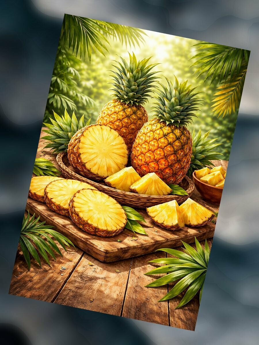 Постер "Ананасы", 29.7х42см, А3, глянцевый