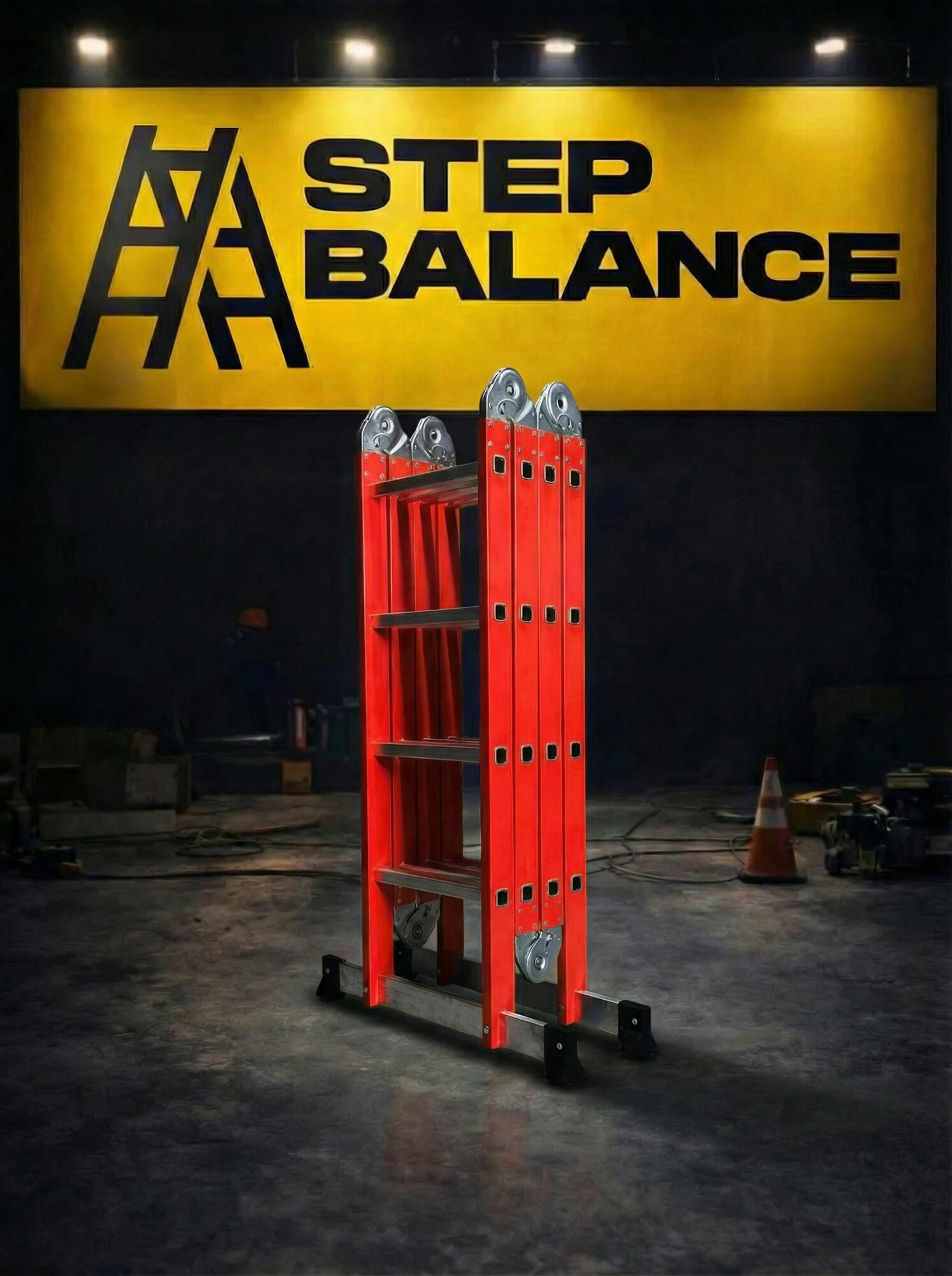 Лестница трансформер 4х4 STEP BALANCE, высота 4,5 м. стремянка 4 ступени